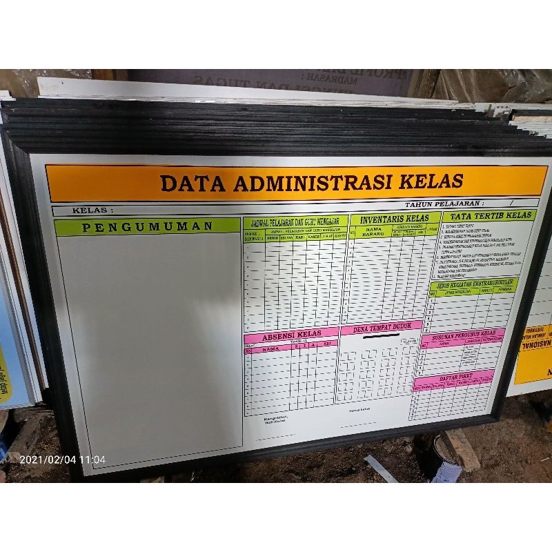 Jual Papan Data Administrasi Kelas / Bank Data Kelas | Shopee Indonesia