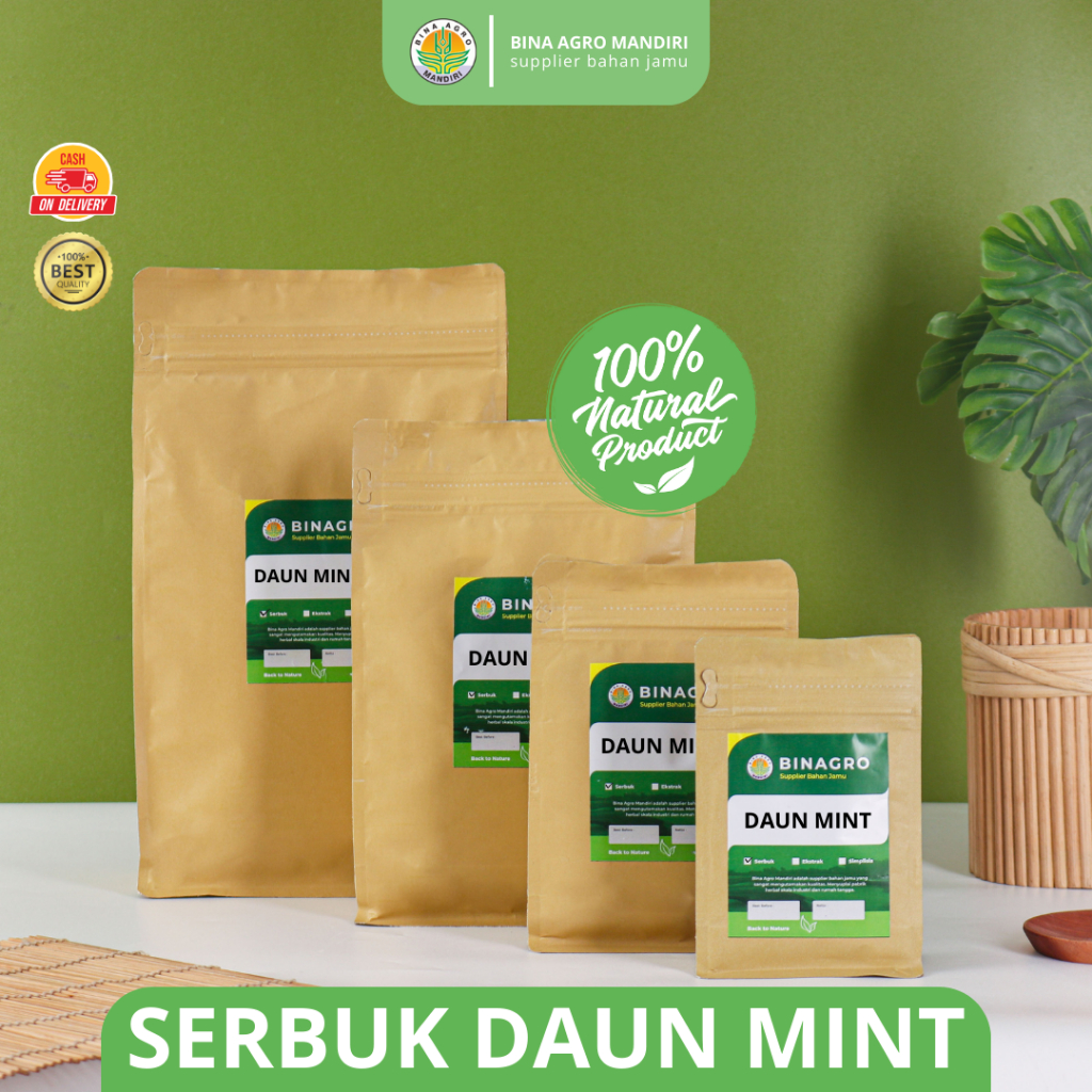Jual DAUN MINT Serbuk Bubuk Jamu Daun Mint Murni Tanpa Campuran 500 ...