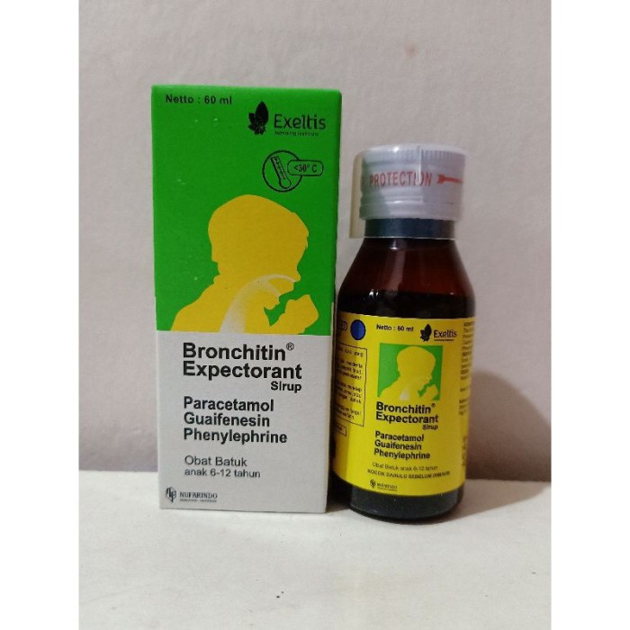 Jual BRONCHITIN Expectorant Sirup isi 60 ML Obat Batuk Berdahak ...