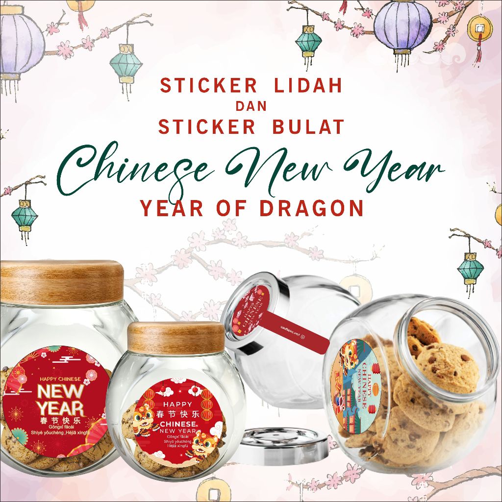 Jual sticker imlek label imlek chinese new year sticker toples sticker ...
