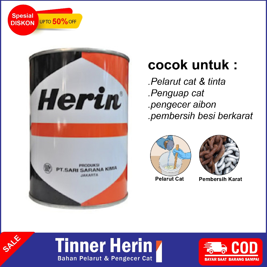 Jual Thiner herin pengecer cat dan pelarut ukuran 1L | Shopee Indonesia