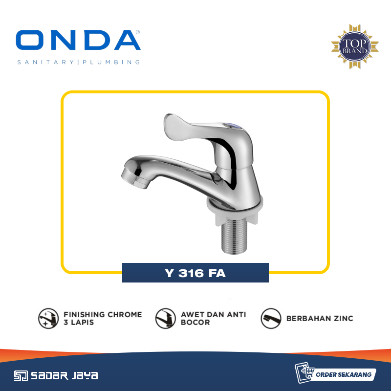 Jual ONDA Y 316 FA Kran Wastafel Keran Dapur Basin Tap 1/2" | Shopee Indonesia