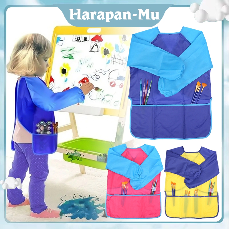 Jual Apron Lukis Anak Celemek Masak Melukis Serbaguna Waterproof Kids ...