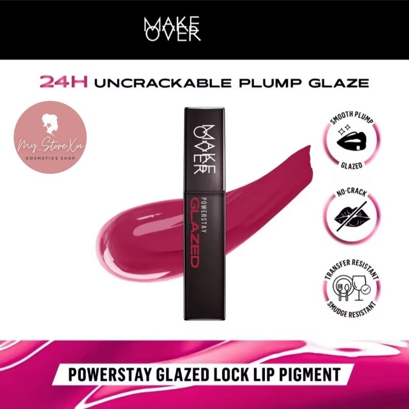 Jual MAKE OVER Powerstay Glazed Lock Lip Pigment 3 gr | Shopee Indonesia
