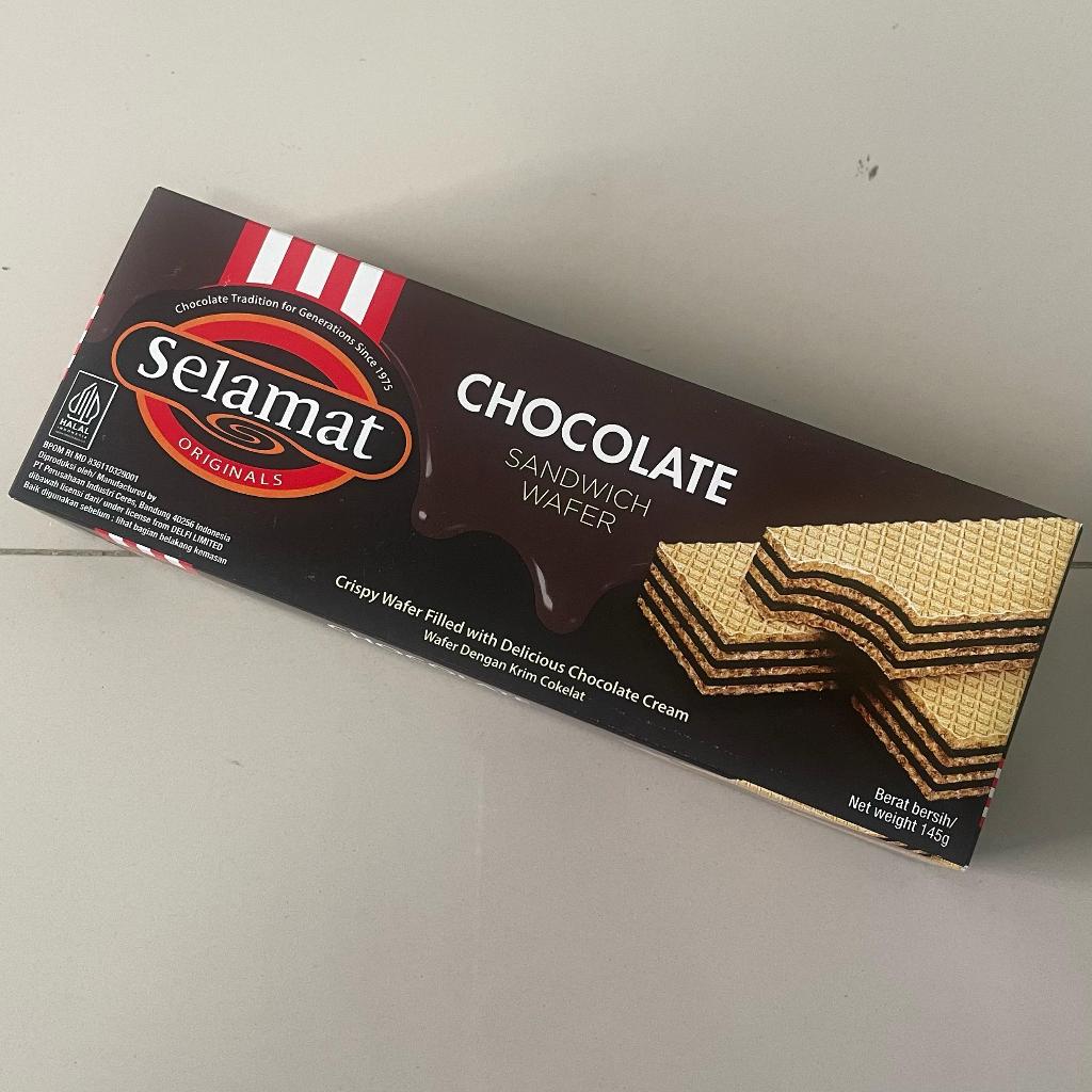 Jual Selamat Wafer 145 Gram Chocolate / Double Chocolate / Black ...