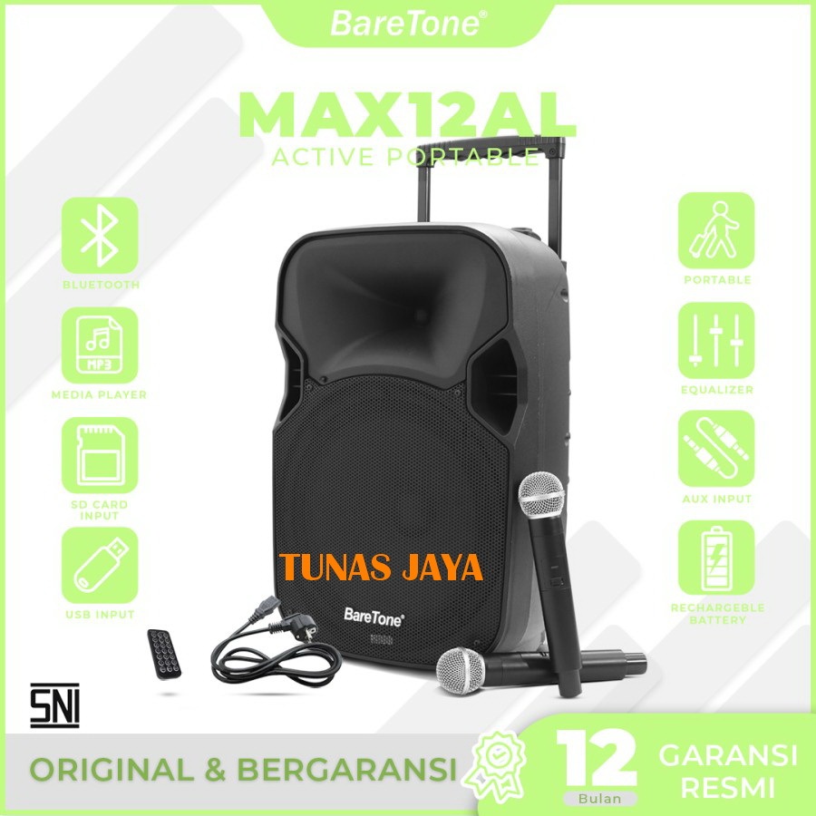 Jual Speaker aktif portable Baretone max12al 12 inch max 12al ORIGINAL ...