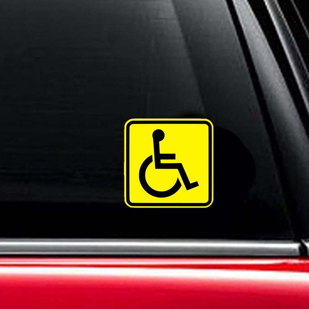 Jual Stiker Mobil Tanda Kursi Roda Wheel chair sign Vinyl Decal Sticker ...