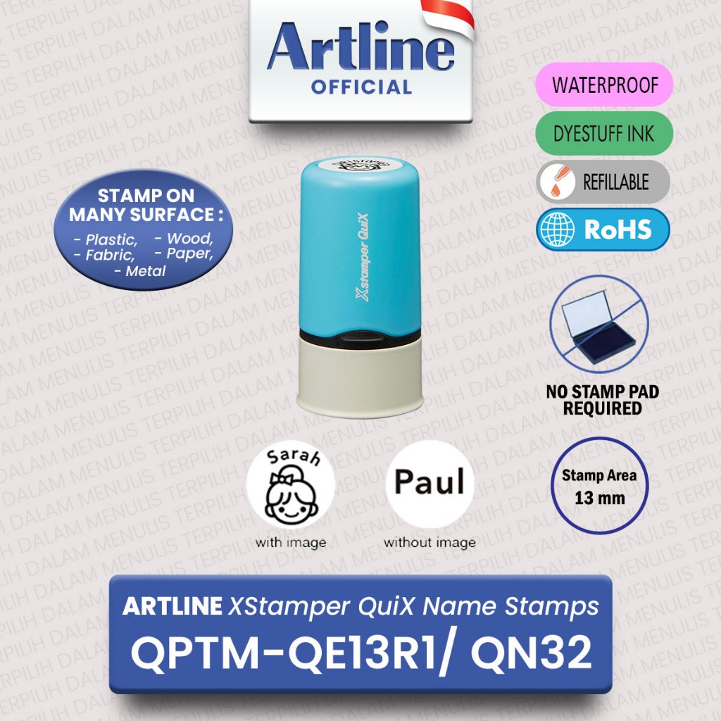 Jual ARTLINE XSTAMPER QUIX Stempel QPTM-QE13R1/ QN32 | Shopee Indonesia