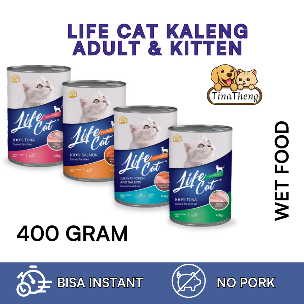Jual LIFE CAT Food Chicken Salmon 400gr Wet Food Makanan Basah | Shopee ...
