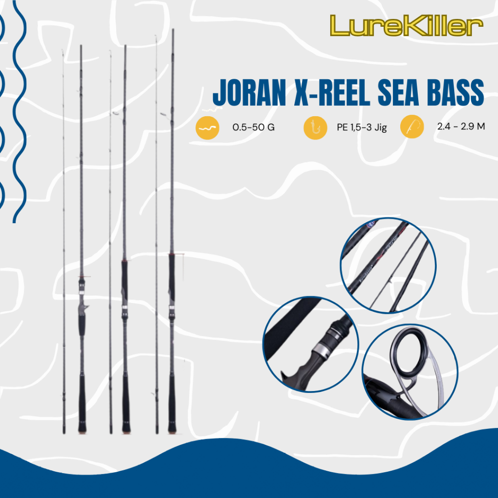 Jual LUREKILLER X-RIDE Sea bass Joran Pancing 2.4m/2.7m/2.9m PE 1.5-3 Jig WT 15-50g Joran ...