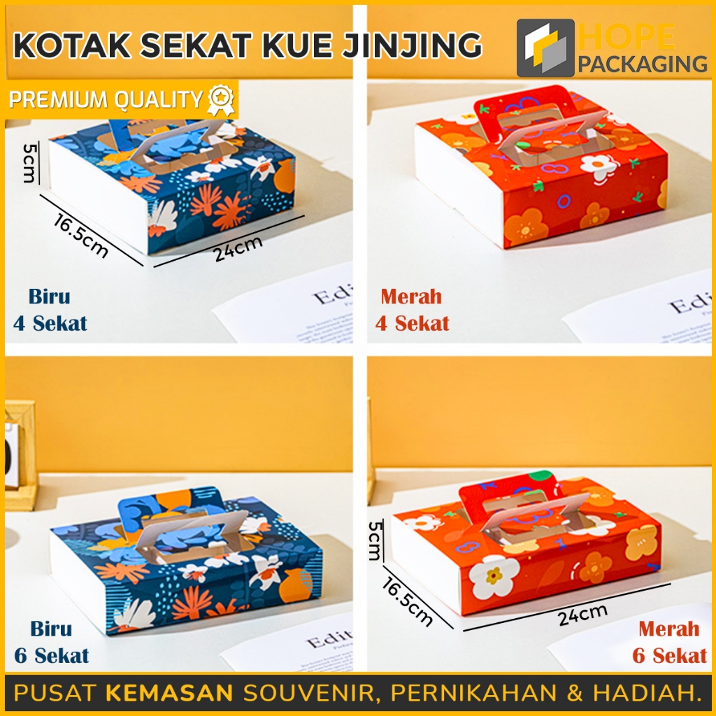 Jual Kotak Kue Mooncake Sekat 4 / 6 Motif / Dus Kue / Box Kue Bulan ...