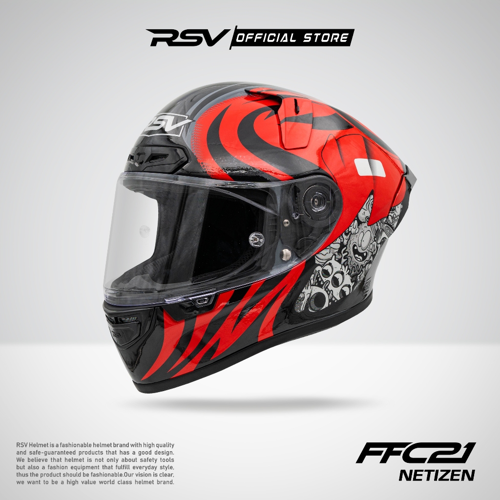 Jual HELM RSV FFC21 FIBER COMPOSITE NETIZEN | Shopee Indonesia