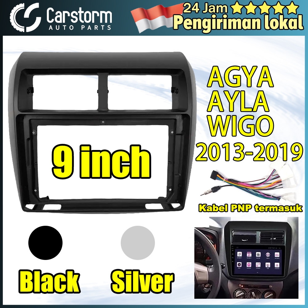Jual Carstorm Head Unit Frame Car Audio Radio Frame For Agya Ayla Wigo ...