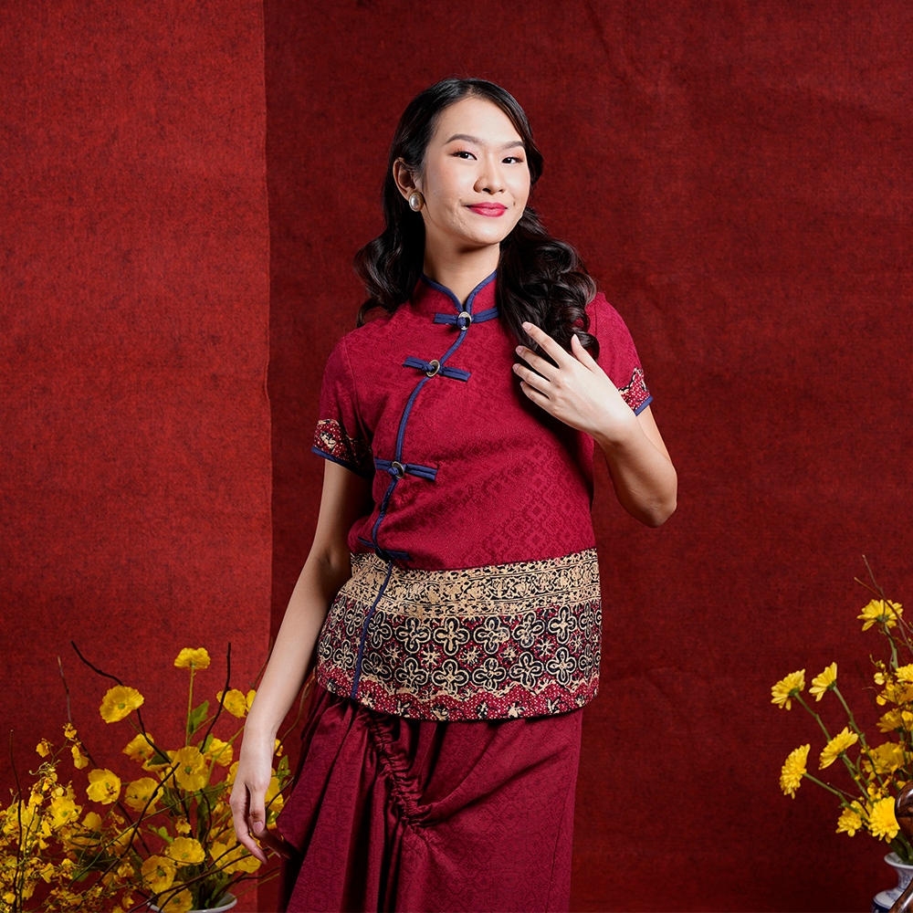 Jual NONA RARA - Alino Dobi CNY T2652, Baju kerja blouse batik wanita ...