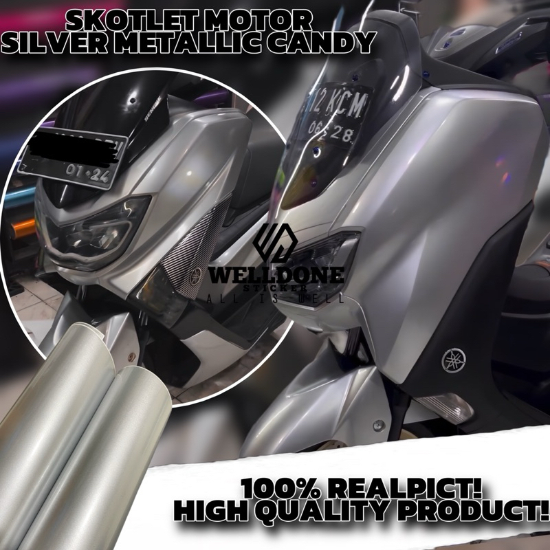 Jual Skotlet Motor Silver Candy Metallic Stiker Silver Candy Glossy ...