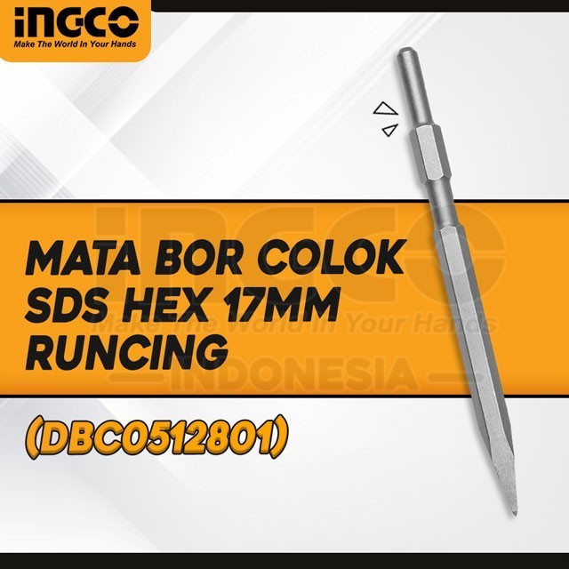 Jual Mata Bor SDS Lancip HEX Chisel INGCO DBC0512801 Bobok Pahat Beton | Shopee Indonesia