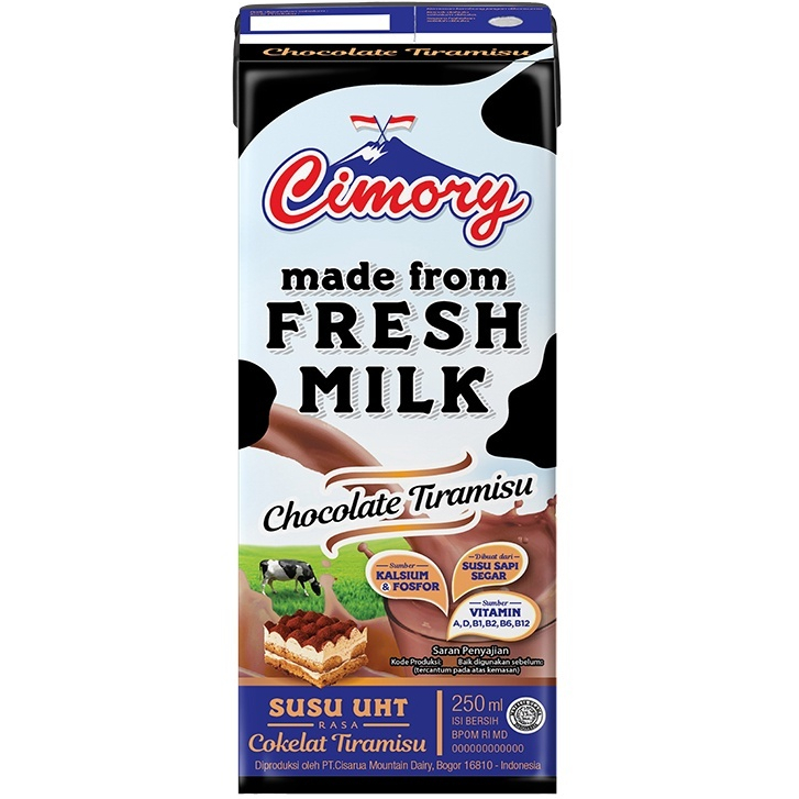 Jual Cimory Susu UHT Chocolate Tiramisu 250 ml | Shopee Indonesia