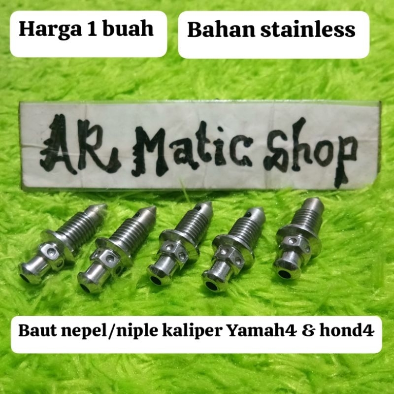 Jual BAUT NEPEL NIPLE STAINLESS PEMBUANGAN ANGIN KALIPER TUTUP NEPEL ...