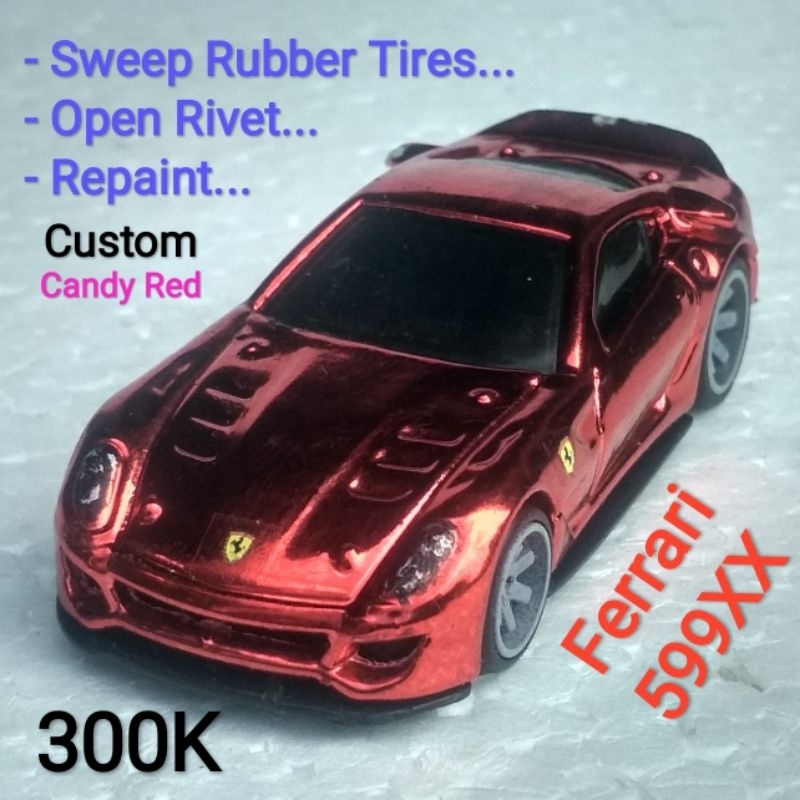 Jual Hot Wheels Ferrari 599XX Custom Candy Red Merah | Shopee Indonesia