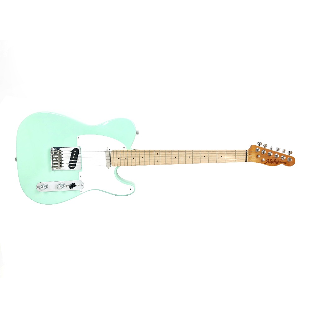 Jual Gitar Elektrik Merk Aloha Original TeleCaster Surf Green Bonus Tas ...