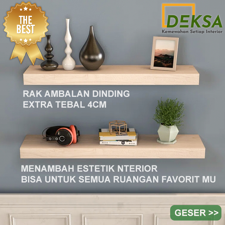Jual (READY STOK) 1 Set Isi 3 Rak Ambalan Dinding Minimalis Aestetic 30 ...
