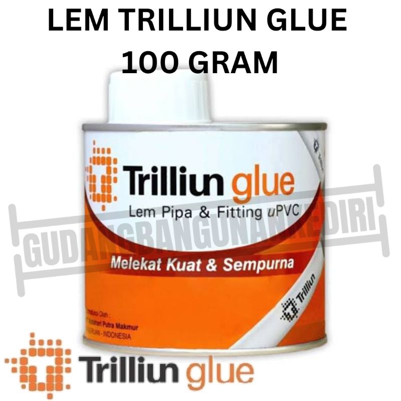 Jual [100 gram] Lem pipa pvc TRILLIUN GLUE PVCPLAS QPLAST QPLAS 100 ...