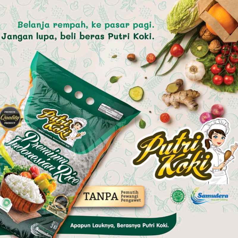 Jual Beras putri Koki Hijau 3kg | Shopee Indonesia
