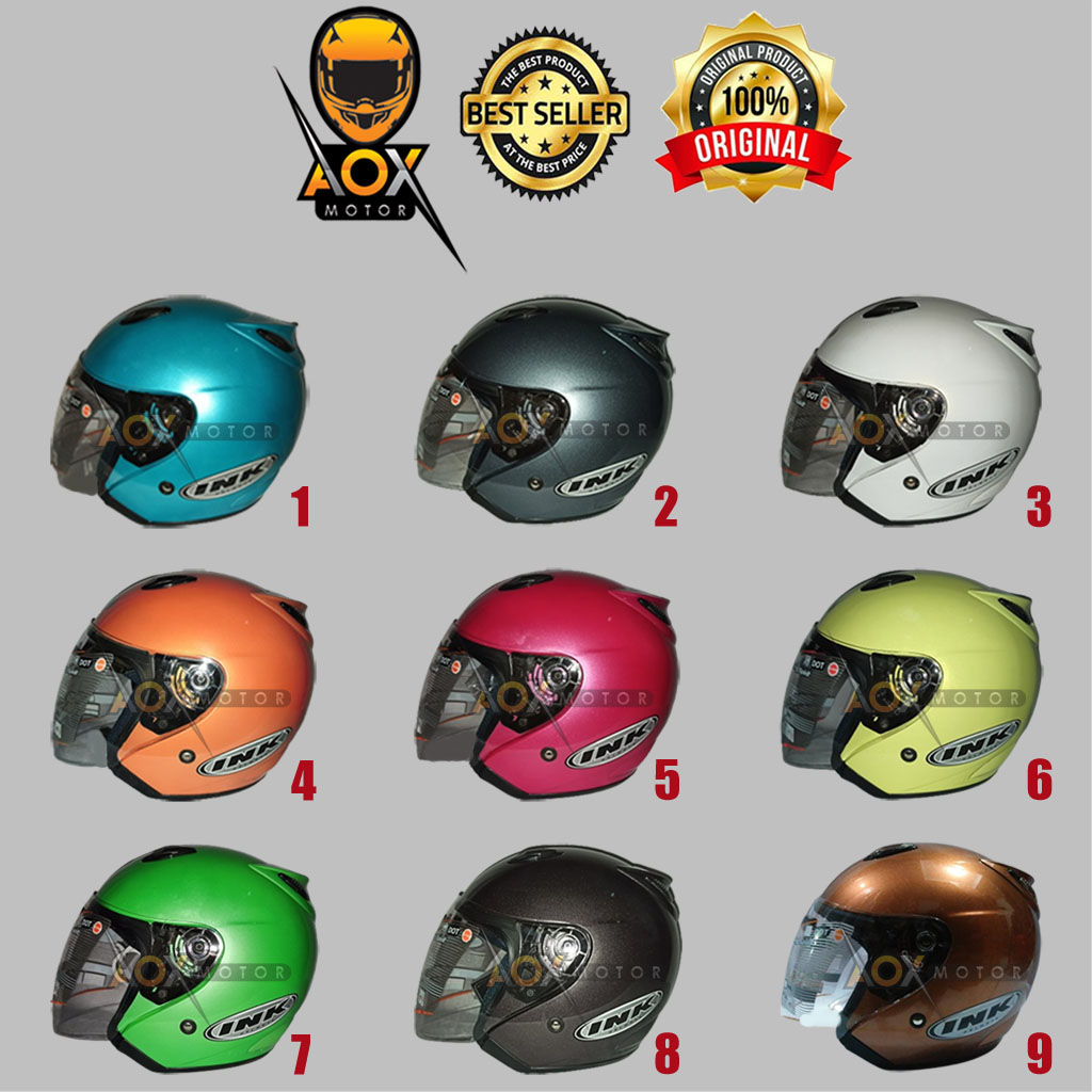 Jual Helm ORIGINAL INK CENTRO JET Solid/Polos Half Face (Ongkir 2kg ...