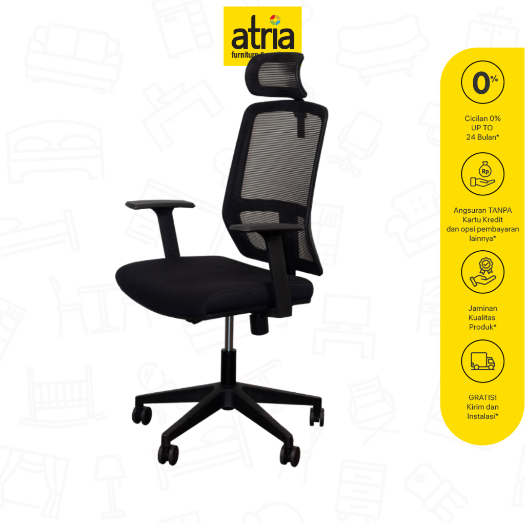 Jual Atria Kursi Kantor Albyan Hight M623H | Shopee Indonesia