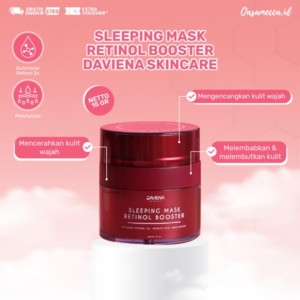 Jual Daviena Skincare Sleeping Mask Retinol Booster Perawatan Pelembab ...