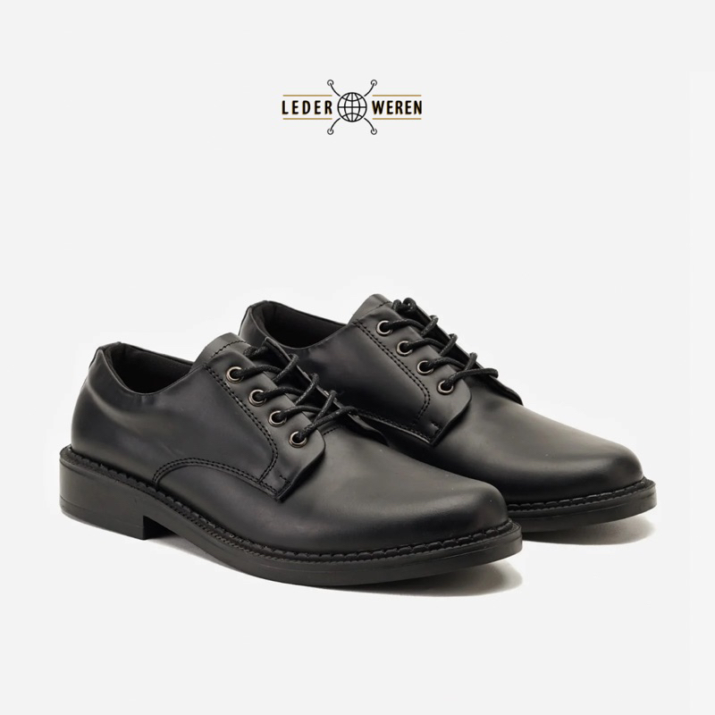 Jual Lederweren Leder Derby 1 Black Sepatu Kulit Derby Formal Pria ...