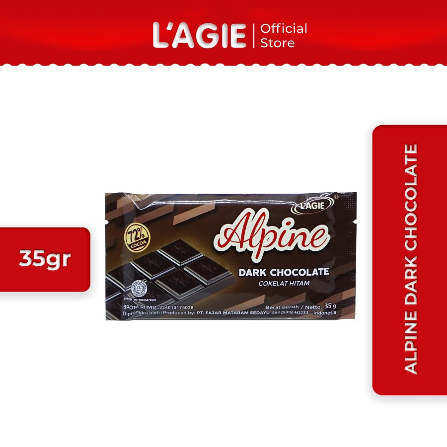 Jual Lagie Coklat Hitam Alpine Dark Chocolate 35gr | Shopee Indonesia