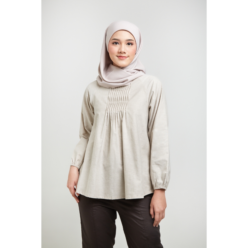 Jual MFMW Gravity Atasan Blouse Beige | Shopee Indonesia