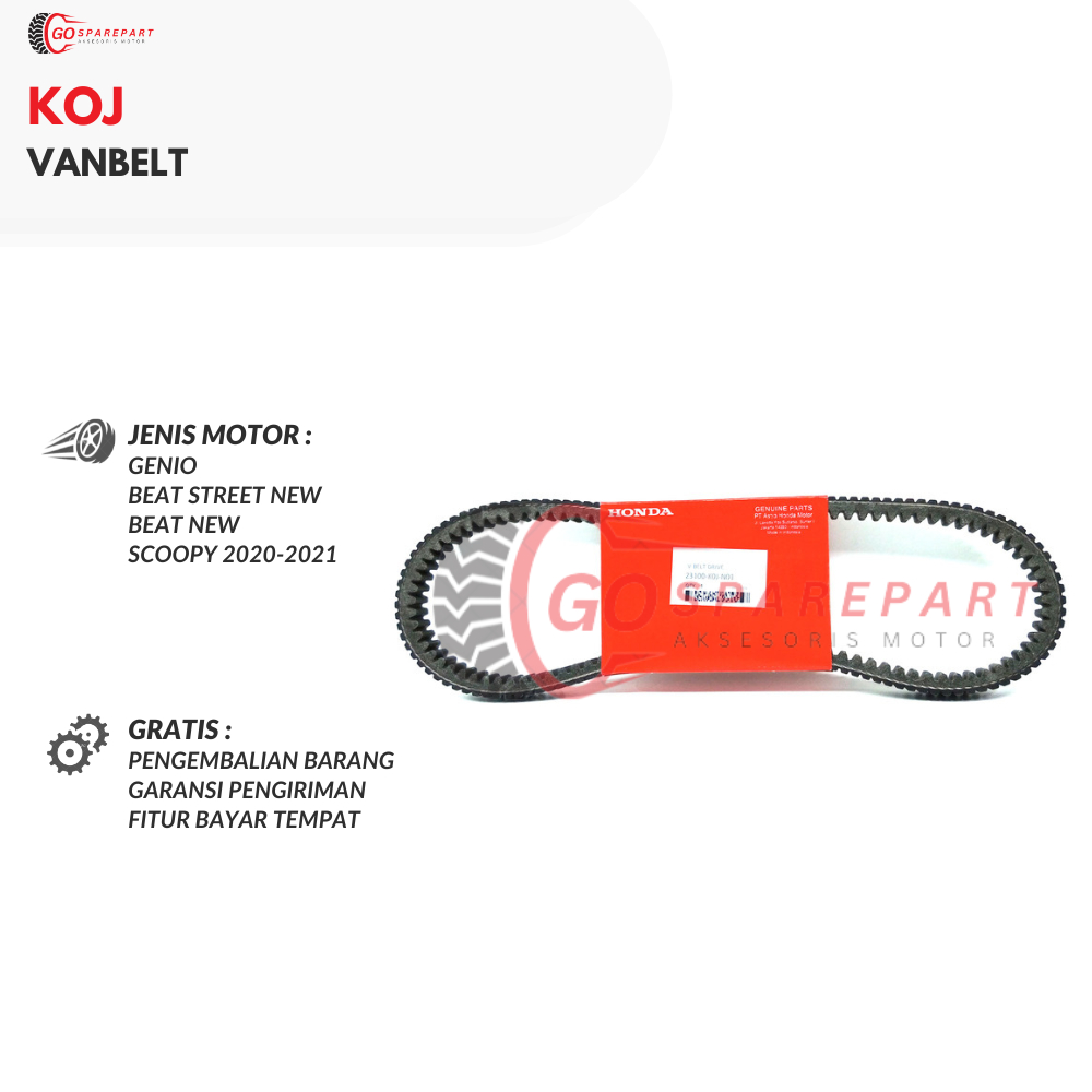 Jual (HONDA) PAKET 2 VANBELT + ROLLER GENIO KOJ / BEAT STREET NEW / BEAT NEW / SCOOPY 2020-2021 ...