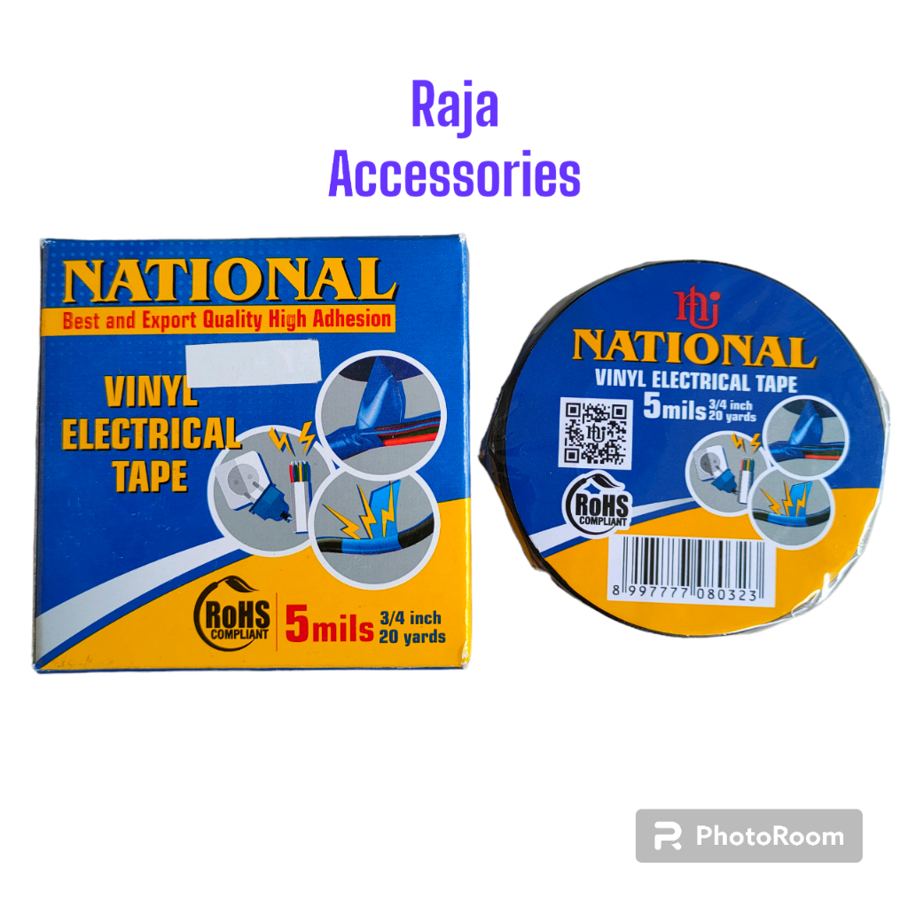 Jual ISOLASI LISTRIK NATIONAL / VINYL ELECTRICAL TAPE 3/4" 20Yard SNI ...