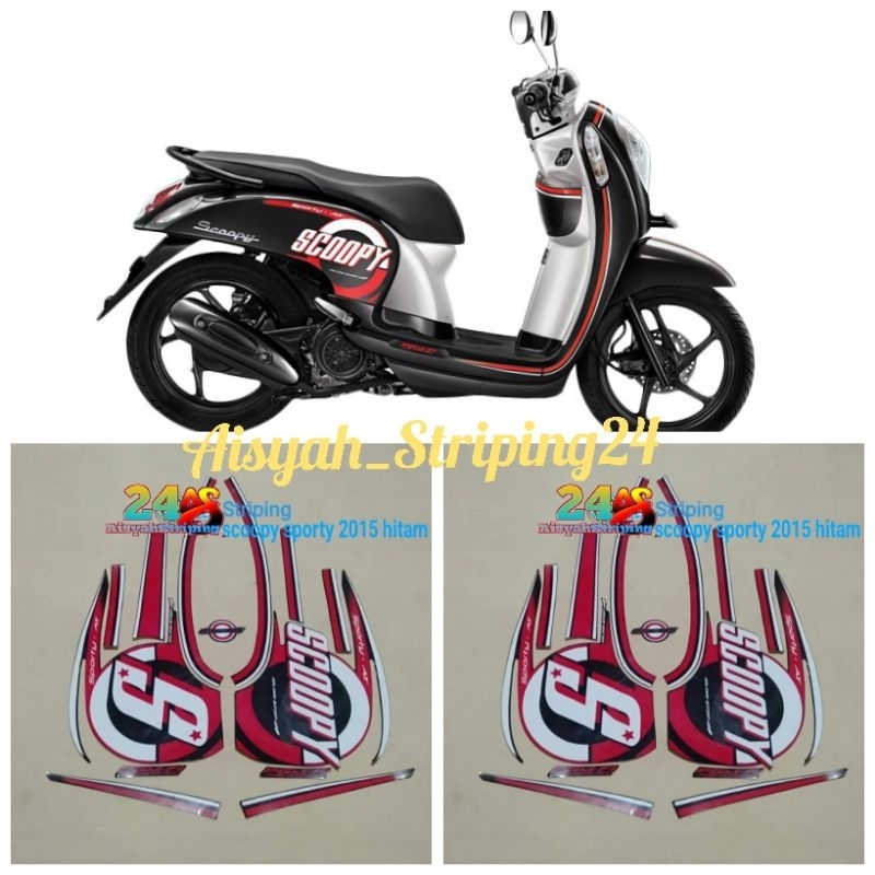 Jual STIKER STRIPING LIS LES MOTOR HONDA NEW SCOPY SCOOPY SPORTY 2015 ...