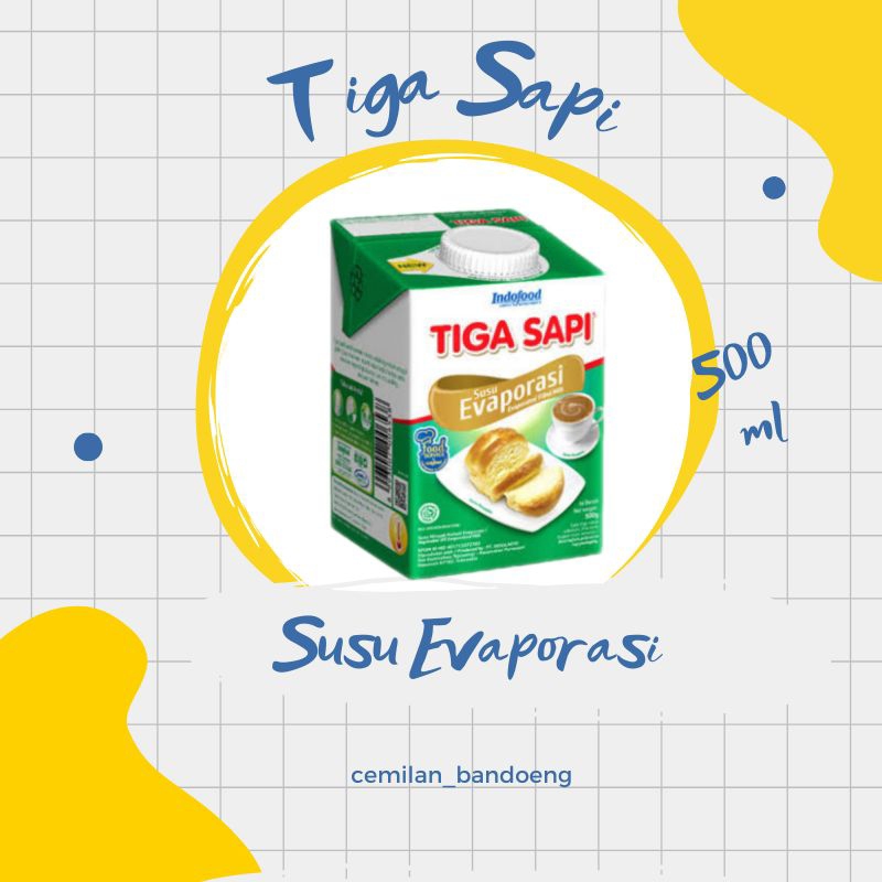 Jual SUSU EVAPORASI CAP TIGA SAPI 500 ML | Shopee Indonesia