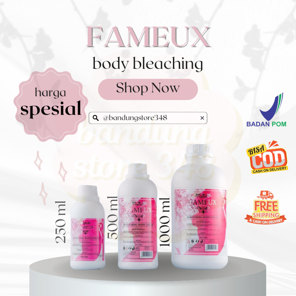 Jual FAMEUX WHITENING BODY CREAM | BODY BLEACING FAMEUX BLEACHING ...