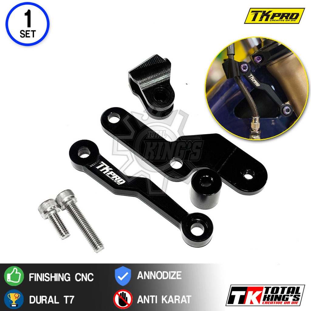 Jual BREKET SELANG REM CNC PREMIUM DEPAN RX KING RXKING F1ZR BLACK ...