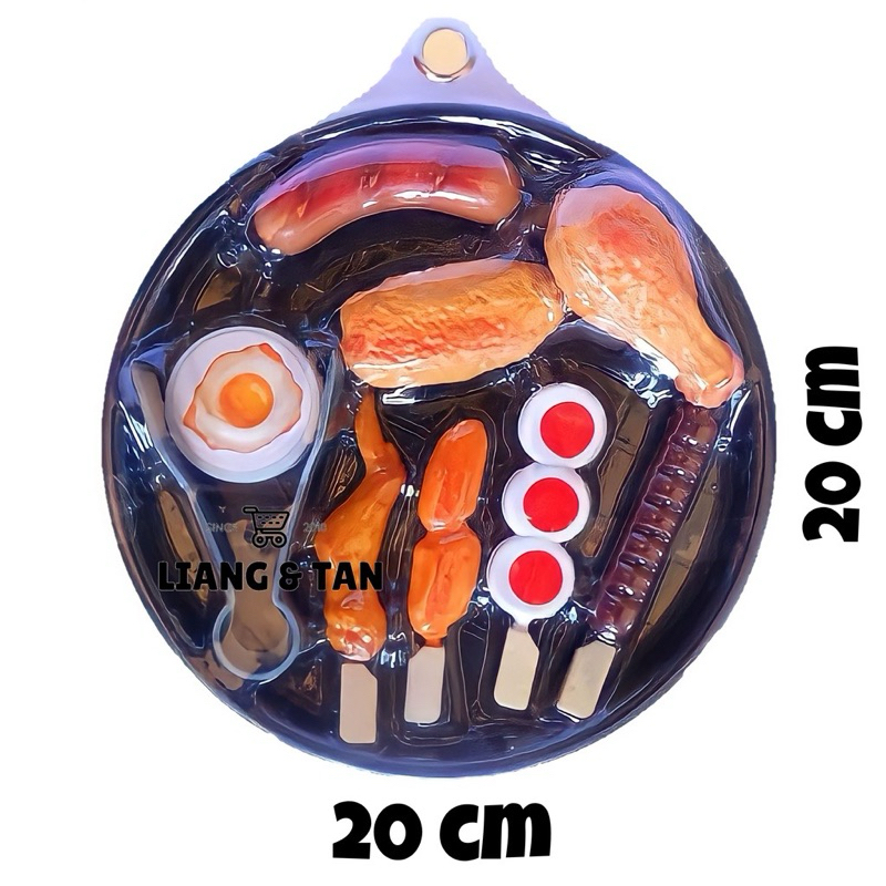 Jual Mainan Anak Panggang Masak Masakan Sate Sosis Bakso Bakar Nampan ...