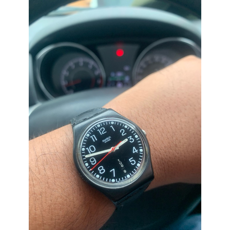 Jual Swatch black military | Shopee Indonesia