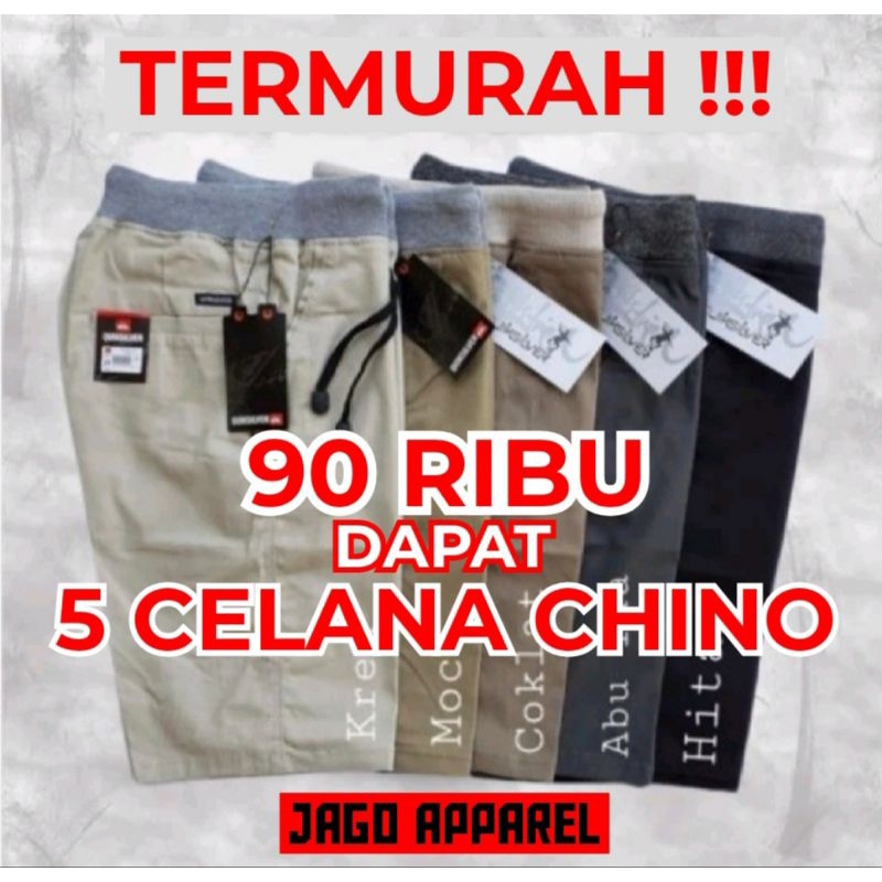 Jual CELANA CHINOS PENDEK DAPAT 5 PCS CELANA CHINO PRIA DEWASA | Shopee Indonesia