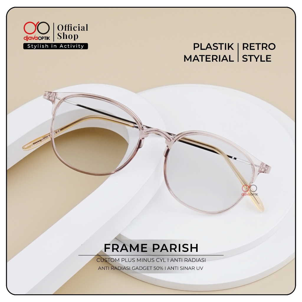 Jual DJAVA OPTIK - Frame Parish - Kacamata Blueray Hazel Model Vintage | Shopee Indonesia