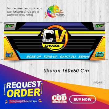 Jual Spanduk Banner 160x60 Bengkel CV Custom Desain | Shopee Indonesia