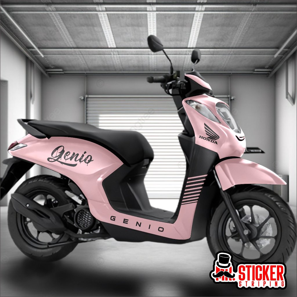 Jual decal honda genio full body custom sticker free design motif metal ...