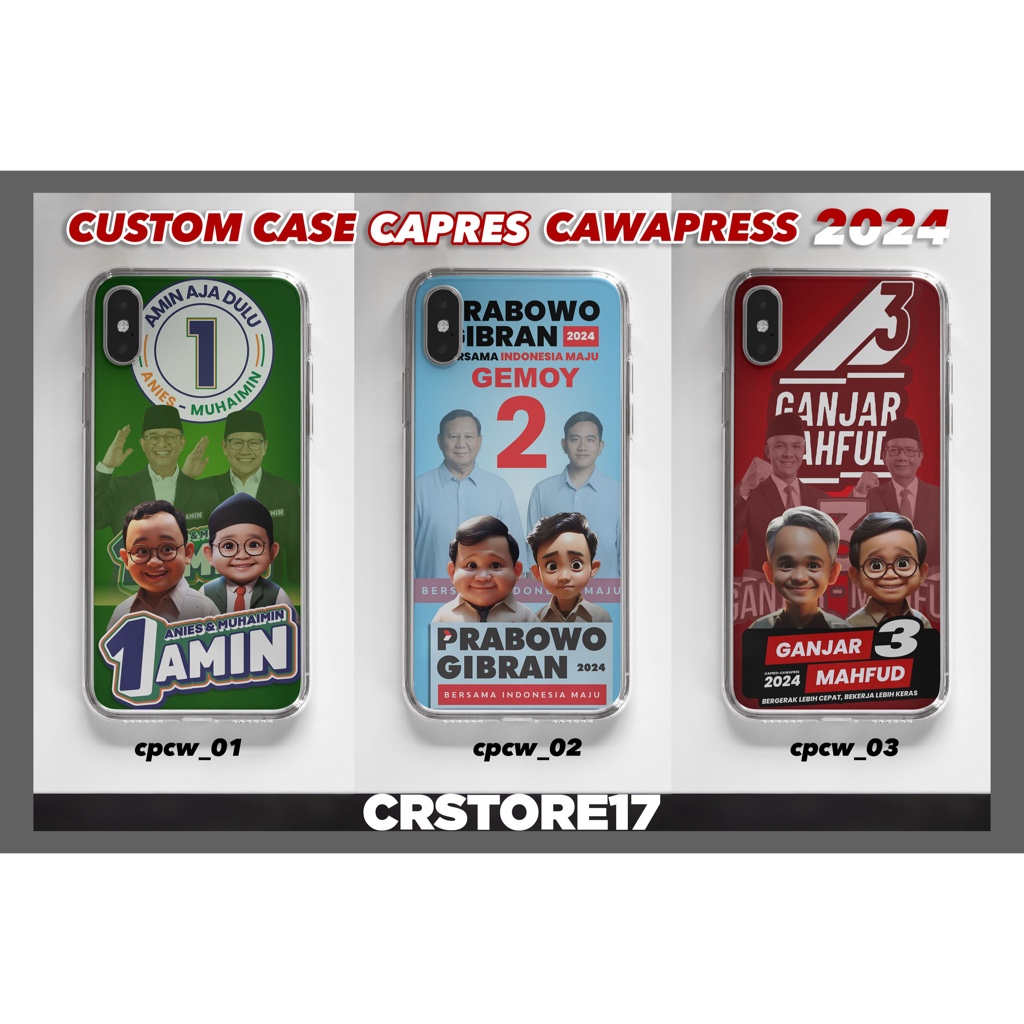 Jual CASING CUSTOM DESAIN CAPRES & CAWAPRES 01 ANIES 02 PRABOWO 03 ...