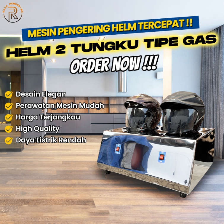 Jual Mesin Pengering Helm 2 Tungku tipe Gas LPG. 10 Menit Kering Full ...