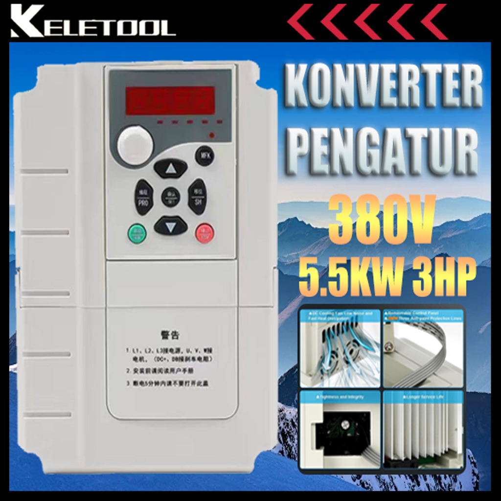 Jual 220V 380V 4KW Converter VFD alat pengatur kecepatan Pengatur ...