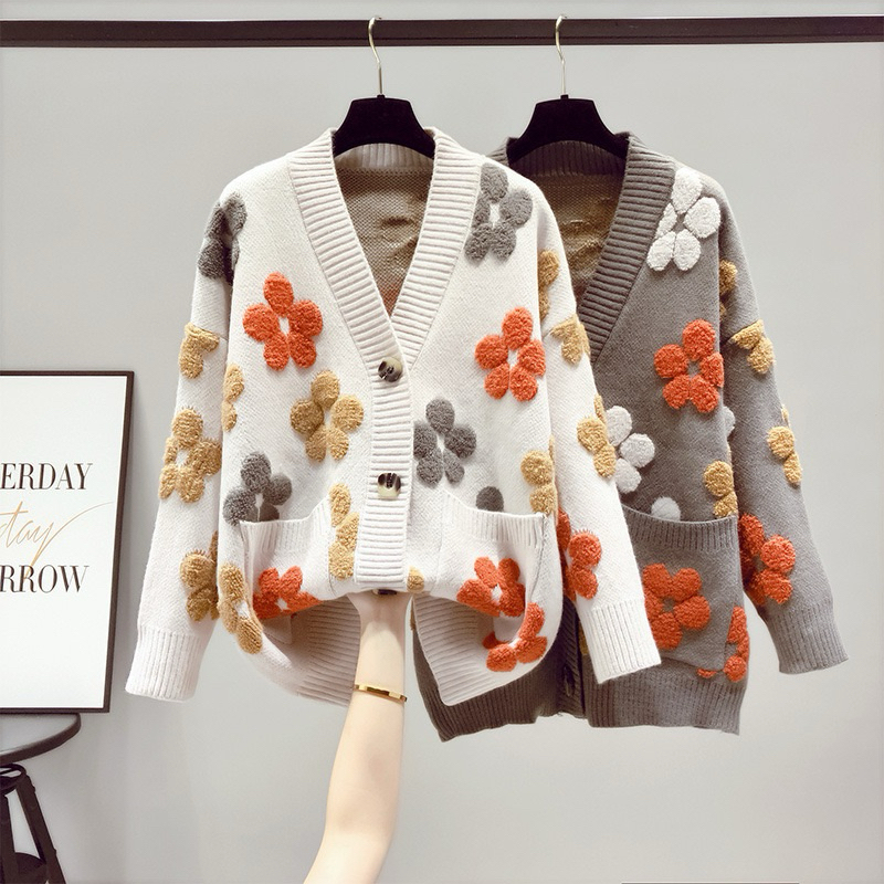 Jual CANARA - CARDIGAN KNIT FLORA KOREA IMPORT Korean Outer/Outerwear/Cardigan/Kardigan/Kardigan ...