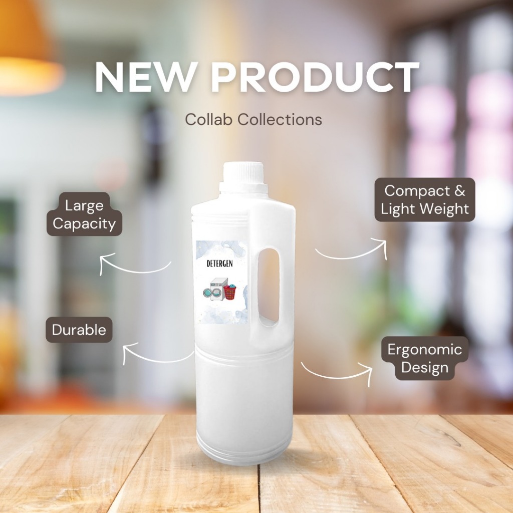 Jual Botol Jerigen Handle 1 Liter + STIKER LABEL | Jerigen Laundry isi ...